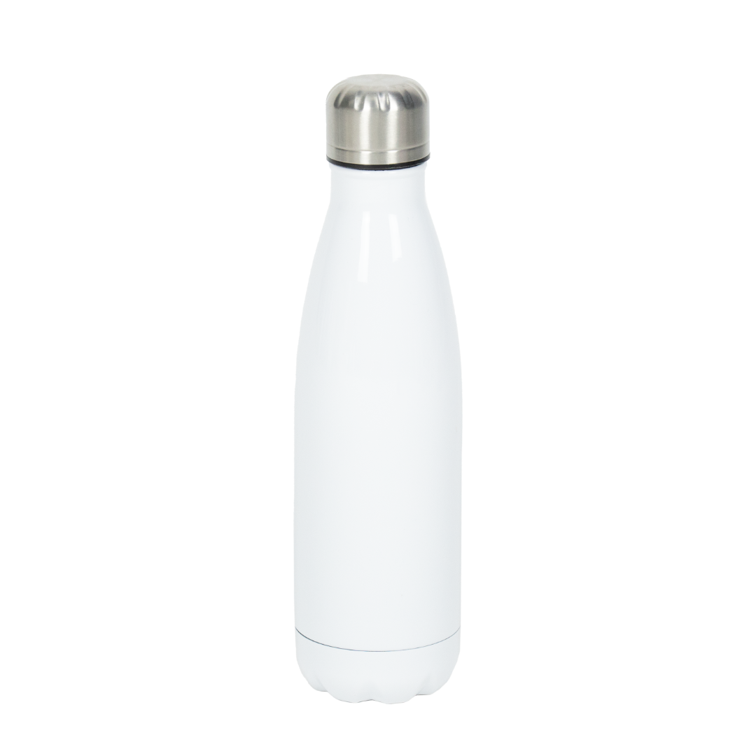GARRAFA TÉRMICA DE AÇO INOX ESTILO COLA - BRANCA 500 ML - CAIXA COM 10 ...